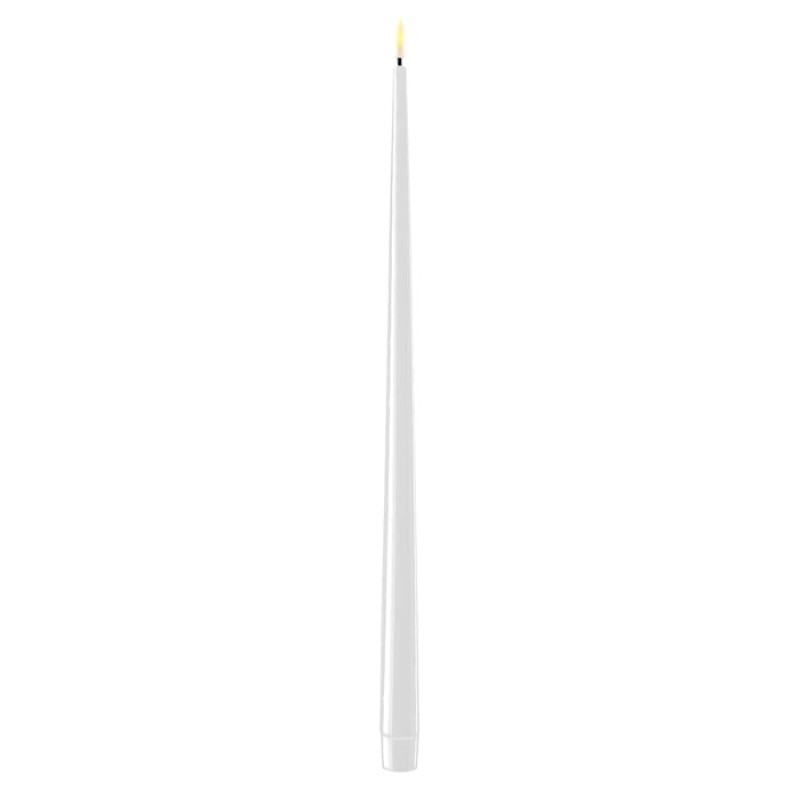 Bougie Led Blanc Shiny Dinner 2p. | Côté Coeur Côté Jardin