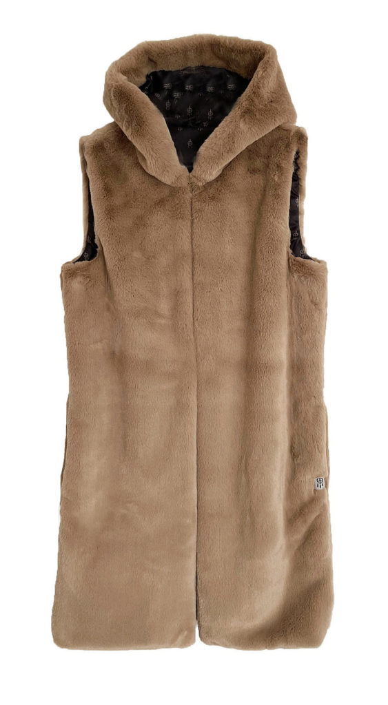 MANIDOU - Long Gilet « Aspen Vest » (camel) | Côté Coeur Côté Jardin